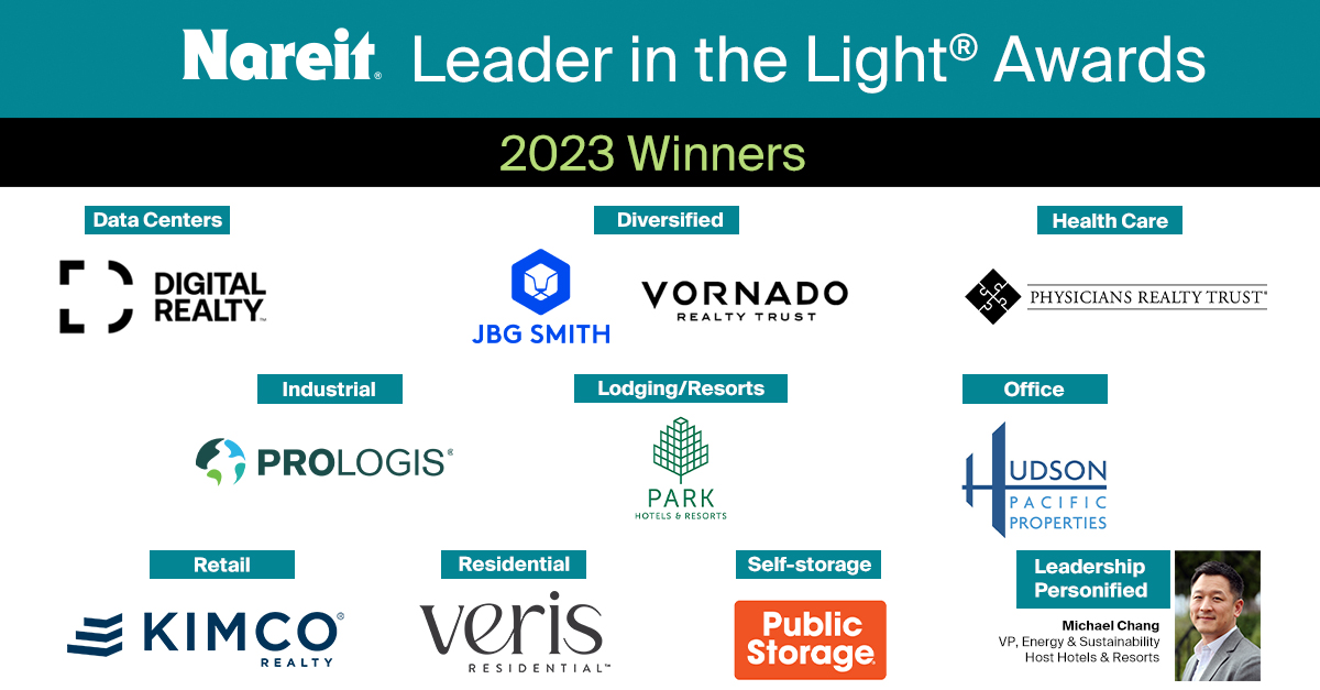 Nareit Announces Winners of 2023 Leader in the Light Awards | Nareit